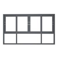China Customized Glazed Energy Saving Double Glass Aluminum Sliding Window with Great Heat Insulation for sale