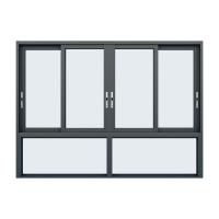 China Customized Glazed Energy Saving Double Glass Aluminum Sliding Window with Great Heat Insulation for sale