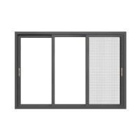 China Customized Glazed Energy Saving Double Glass Aluminum Sliding Window with Great Heat Insulation for sale