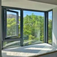 China High-performance Premium Aluminum Casement Window with Tempered Glass for Ultimate Strength for sale