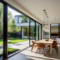 China High Light Transmission Aluminium Aluminum Double Glazed Sliding Door with Multiple Tracks for Patio for sale