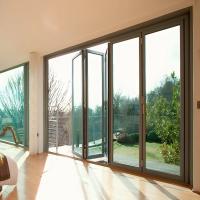 China High Performance Thermal Break Aluminium  Folding Glass Door with Double Glazed for Exterior Spaces for sale