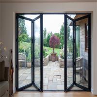 China High Performance Thermal Break Aluminium  Folding Glass Door with Double Glazed for Exterior Spaces for sale