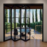 China High Performance Thermal Break Aluminium  Folding Glass Door with Double Glazed for Exterior Spaces for sale