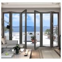 China High Performance Thermal Break Aluminium  Folding Glass Door with Double Glazed for Exterior Spaces for sale