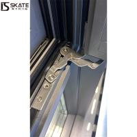 China Premium Aluminum Casement Weather Resistance Tempered Glass Window For Homes & Offices With SKATE Original Hardware for sale