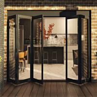 China Luxury Thermal Break Aluminum Folding Door with Tempered Glass for Residential&Commercial for sale