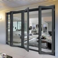 China Luxury Thermal Break Aluminum Folding Door with Tempered Glass for Residential&Commercial for sale