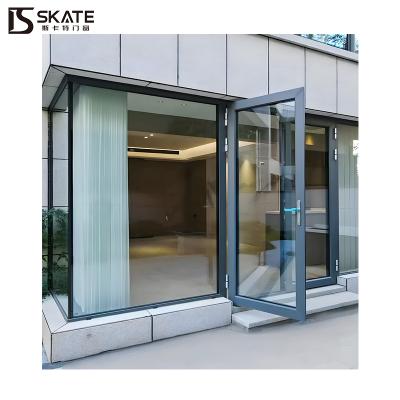 China Modern Design High Performance Aluminum Casement Door with Superior Wind Pressure Resistance for Commercial Project for sale