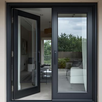China Modern Design Thermal Break Aluminum Casement Entrance Door with Long-service Life for Hotel for sale