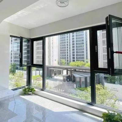 China California Title 24 Certified Aluminum Casement Window with 1.8mm Wall Thickness and SHRC 0.22 for Modern Homes for sale