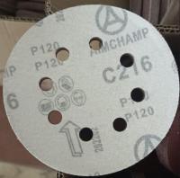 China Sandpaper Suppliers 5inch 8hole Red Aluminum Oxide Hook And Loop Sanding Discs for sale