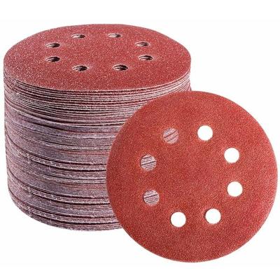 China Sandpaper Aluminum Oxide Hook Loop Sanding Discs 6inch 15 / 17 Holes for sale
