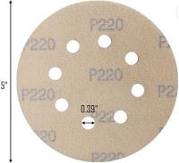 China 5inch 120 Grit Aluminum Oxide Adhesive PSA Sanding Disc Hook And Loop velcro for sale
