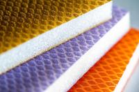 China Rhombus Sanding Foam Sponge Pad Aluminum Oxide Double Face Washable for sale