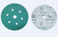 China 1000 Grit Hook And Loop Sandpaper Green Film Polyetser Sanding Disc for sale