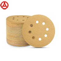 China Red Aluminum Oxide Sanding Disc Sandpaper Pad 5inch 8holes Metalworking for sale