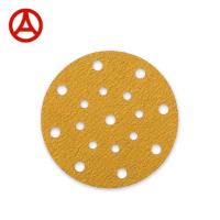 China Yellow Sanding Disc Coated Abrasive 5 Inch 125 Mm Hook And Loop Sanding Disc for sale