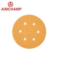 China Golden Disc Automotive Sanding Disc Sandpaper Disc Yellow Hook And Loop for sale