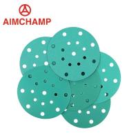 China Aluminum Oxide Sandpaper Disc Yellow Red Sanding Disc film Sanding Pad ceramic for sale