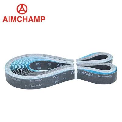 China Metalworking Zirconia Abrasive 80Grit Machine Jumbo Roll Belt Metal Polishing for sale