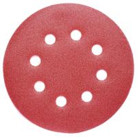 China Red Aluminum Oxide Hook And Loop Sanding Discs 80pcs Mix Grits Sandpaper Discs for sale