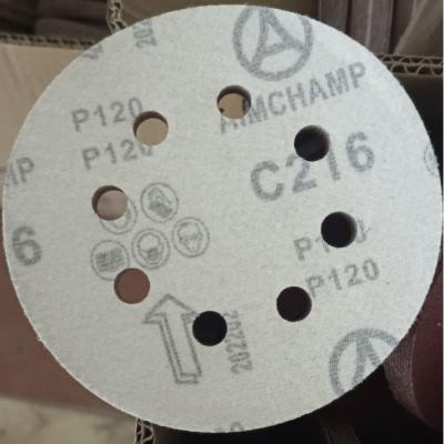 China 5 Inch 8 Hole Hook And Loop Adhesive Sanding Discs Sandpaper Orbital Sander for sale