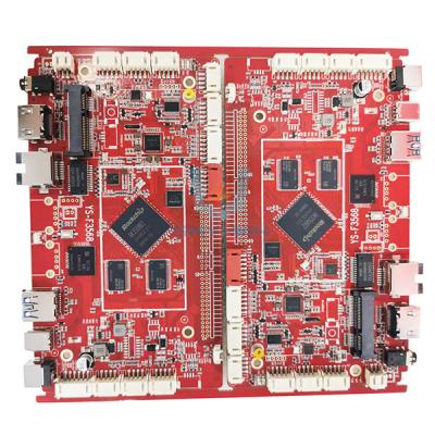 China Immersion Gold Turnkey PCB Assembly Board With Red Soldermask for sale
