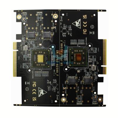 China Immersion Gold PCB Assembly Services Black Solder Mask for sale