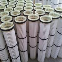 China Cement Silo Top Dust Collector Filter Cartridge 30 Micron Pleated Polyester for sale