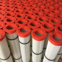 China Cement Silo Top Dust Collector Filter Cartridge 30 Micron Pleated Polyester for sale