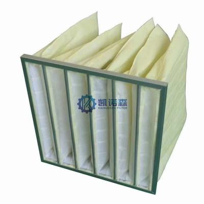 China Aluminum Frame Industrial Air Filter Bag HVAC High Efficiency 0.3 Micron Custom Size for sale