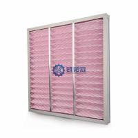 China Aluminum Frame Industrial Air Filter Bag HVAC High Efficiency 0.3 Micron Custom Size for sale