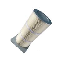 China Top Square Flange Polyester Cylindrical Air Filter P031790 P031791 P031792 for sale