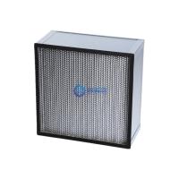 China Deep Pleat HEPA Filter Sheet 1-0.3um Porosity Aluminum Frame 300x300x110mm for sale