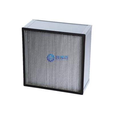 China Deep Pleat HEPA Filter Sheet 1-0.3um Porosity Aluminum Frame 300x300x110mm for sale