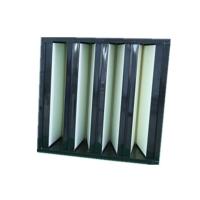 China Glass Fiber V Cell HEPA Industrial Air Filter 99.99% Efficiency 300x300x300mm for sale