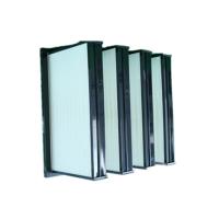 China Glass Fiber V Cell HEPA Industrial Air Filter 99.99% Efficiency 300x300x300mm for sale