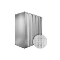 China 2V 4V Bank Air Filter MERV 11-16 True HEPA 500x500x500mm Aluminum Frame for sale