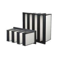 China 2V 4V Bank Air Filter MERV 11-16 True HEPA 500x500x500mm Aluminum Frame for sale