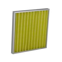 China Electrostatic Pleated Air Filter F5 F6 for Air Purifier 595x595x50mm Aluminum Frame for sale