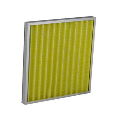 China Electrostatic Pleated Air Filter F5 F6 for Air Purifier 595x595x50mm Aluminum Frame for sale