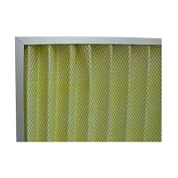 China Electrostatic Pleated Air Filter F5 F6 for Air Purifier 595x595x50mm Aluminum Frame for sale