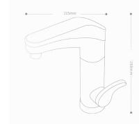 China 120 Degree Rotating Kitchen Sink Basin Tap , ABS 3500W Instant Hot Cold Water Tap for sale