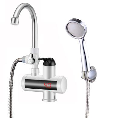 China ABS Plastic 220v Bathroom Hot Water Tap 3000w fast electric heated basin tap for sale