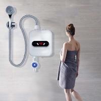 China 3500W 220V Mini Electric Tankless Instant Hot Water Heater With Shower Head for sale