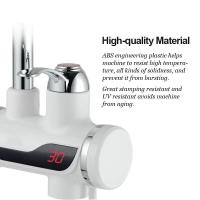 China Deck Mounted 3000W Kitchen Instant Hot Water Tap With LED EU Plug for sale