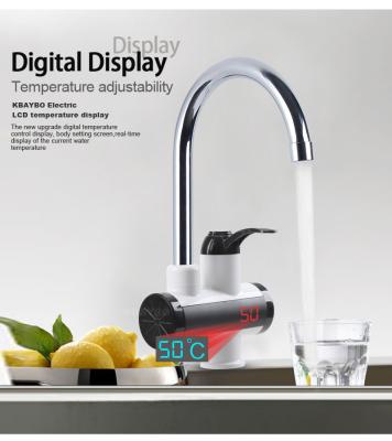 China Dual Use 3s Tankless Hot Water Tap 3000W RoHs Electric Shower Heater Faucet for sale
