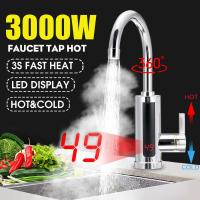 China Electric Heater SS304 Kitchen Instant Hot Water Tap 3000 Watt Automatically LVD for sale