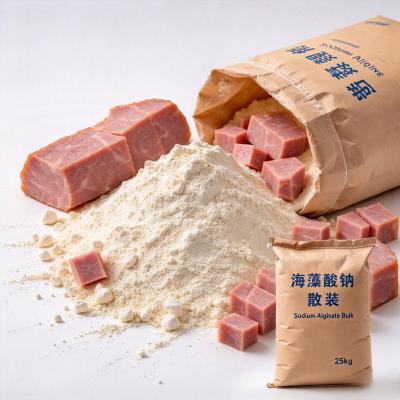 China Bulk E401 White Sodium Alginate Powder Gum Water Soluble COA Certificated for sale